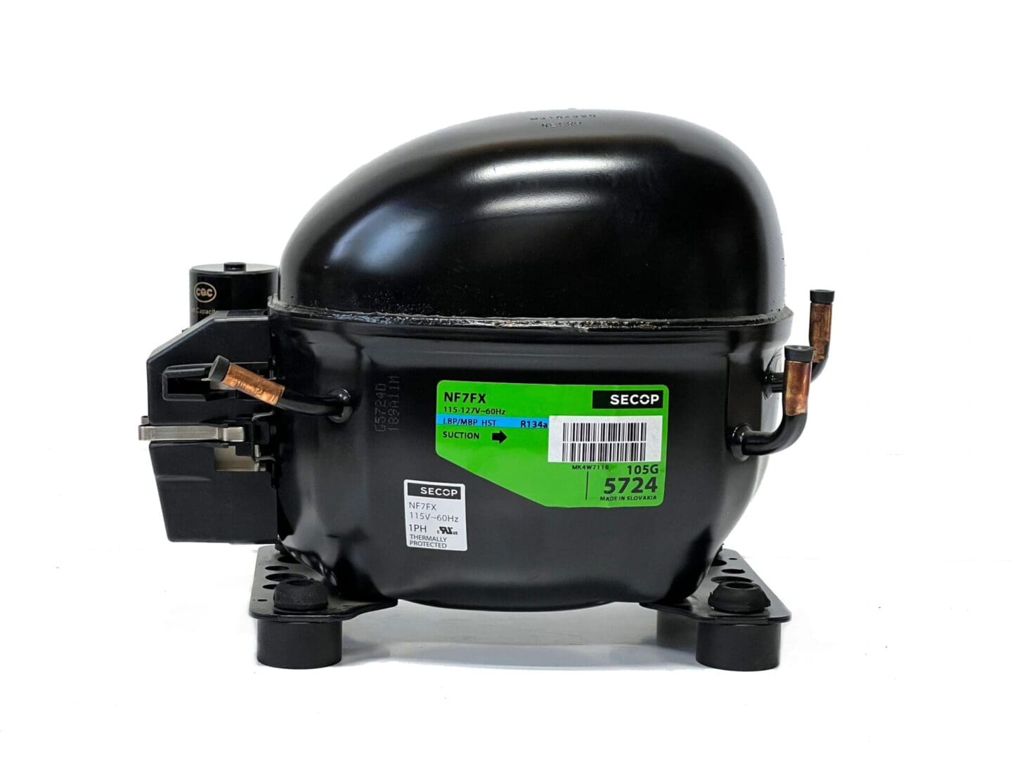 NF7FX - Secop/Danfoss 1/5+ HP Refrigeration Compressor - R-134A - Coldparts NF7FX - Secop/Danfoss 1/5+ HP Refrigeration Compressor - R-134A - Coldparts