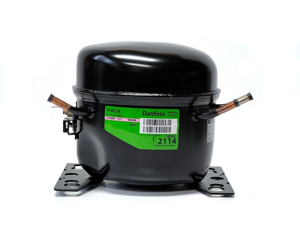 TF4CLX - Secop/Danfoss 1/5 HP Refrigeration Compressor - R-404A - 115 ... TF4CLX - Secop/Danfoss 1/5 HP Refrigeration Compressor - R-404A - 115 ...